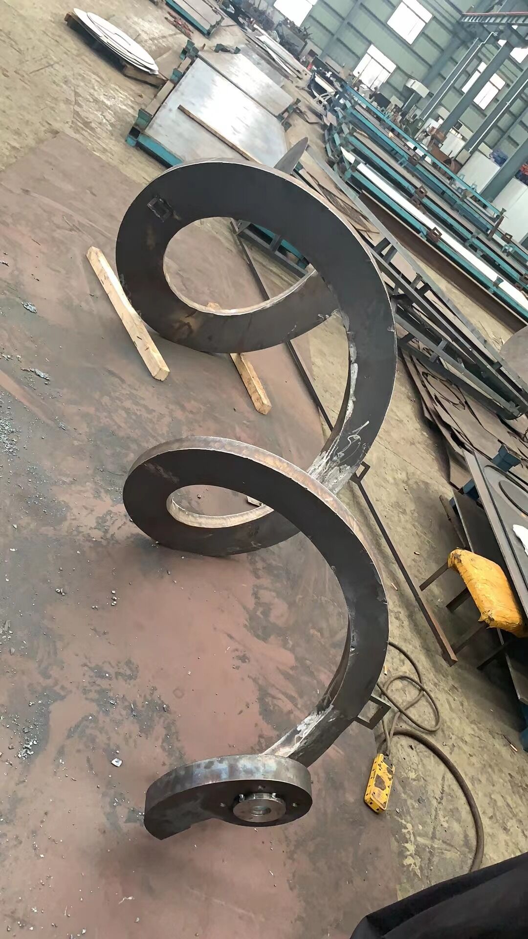 1.2m OD with Pitch 50mm Thickness Conical Screw Flight - YT Conveyor